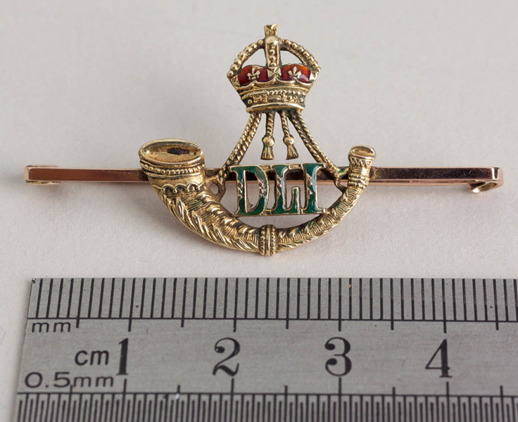 Leopard Antiques Durban Light Infantry Gold and Enamel Sweetheart ...