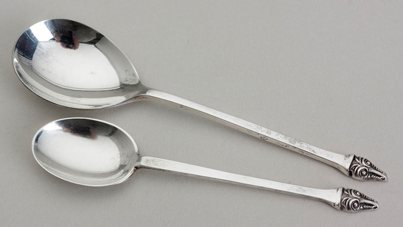 Leopard Antiques Sterling Silver Sugar and Coffee Spoon Set (Boxed set ...