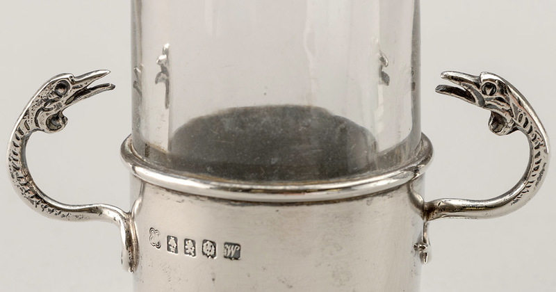 Leopard Antiques Antique Scottish Silver Traprain Treasure Bottle Stand ...