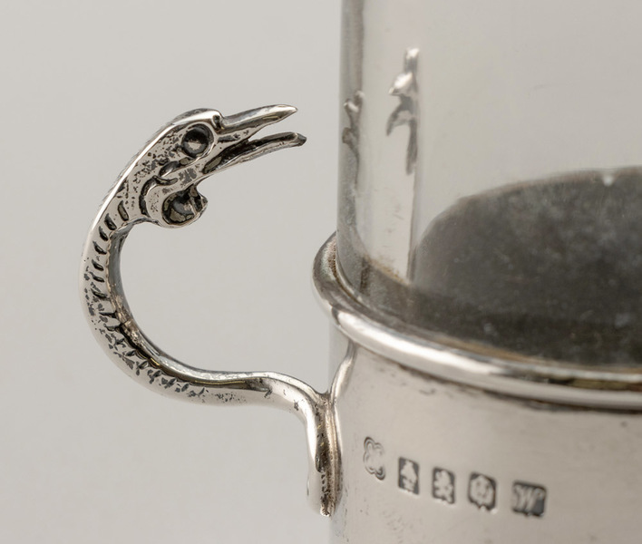 Leopard Antiques Antique Scottish Silver Traprain Treasure Bottle Stand ...