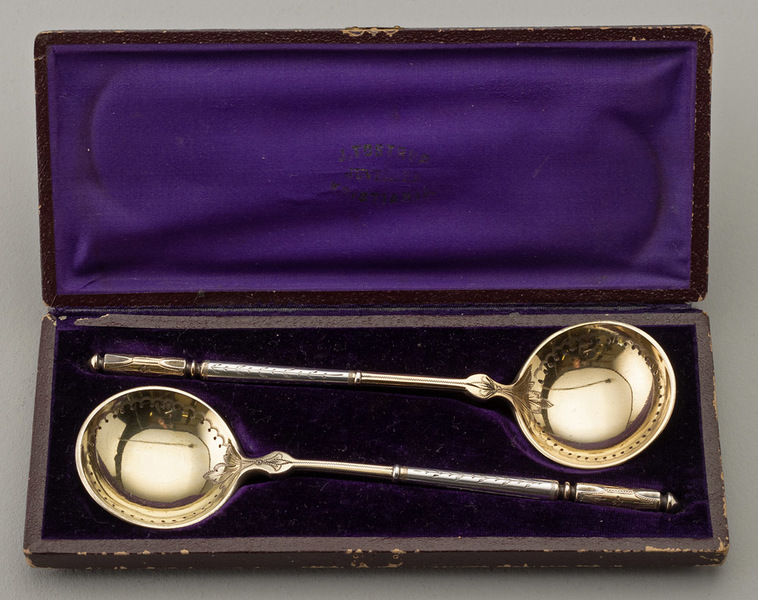 Leopard Antiques Norwegian Silver Caviar Spoons ((Set of 2) - J Tostrup