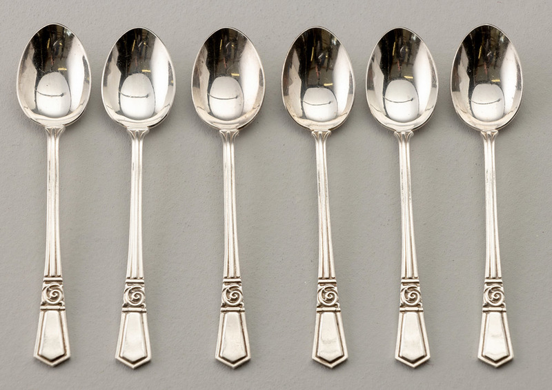 Leopard Antiques South African Sterling Silver Coffee Spoons (Set of 6 ...