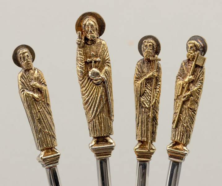 Leopard Antiques Sterling Silver Apostle Spoon Set (Set of 13) - South ...