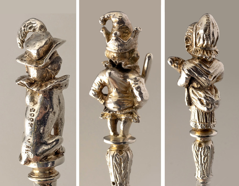 Leopard Antiques Antique Silver Figural Punch & Judy Spoon Set (2 ...
