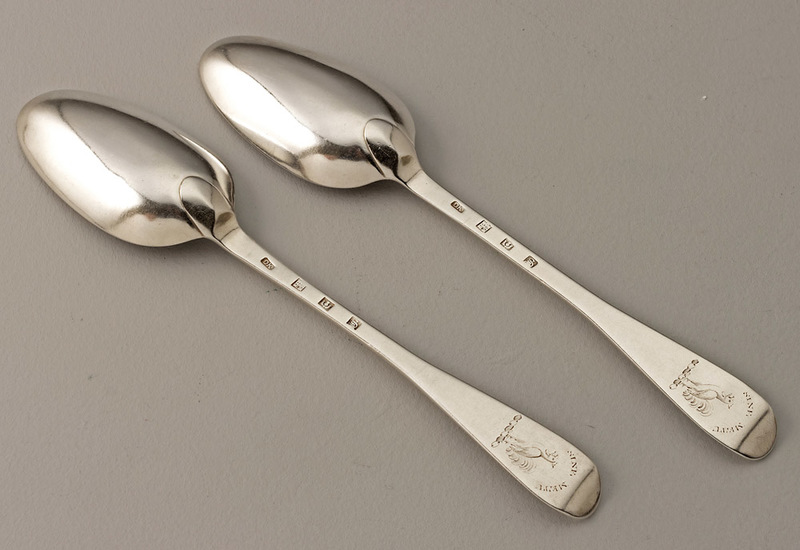 Leopard Antiques Scottish Silver Hanoverian Table Spoons (Pair ...