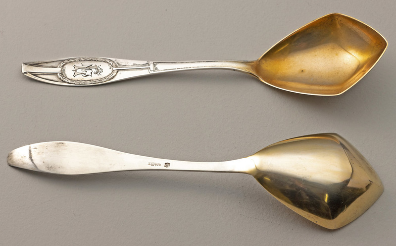 Leopard Antiques Jugendstil German Silver Serving Spoons (Pair ...