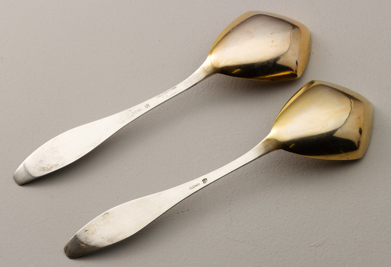 Leopard Antiques Jugendstil German Silver Serving Spoons (Pair ...