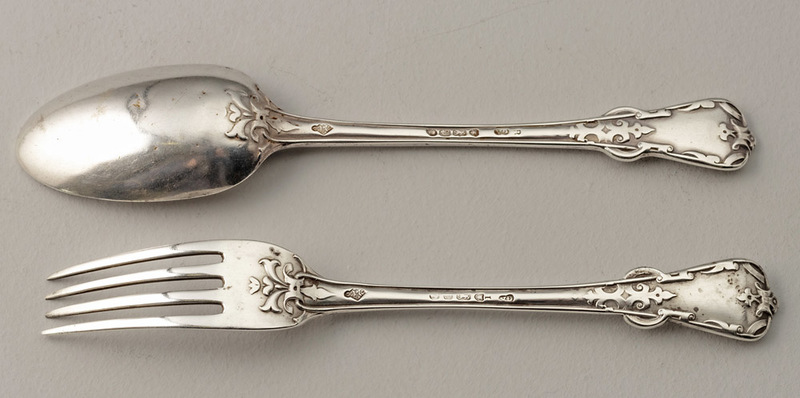 Leopard Antiques Rare Tudor Pattern Silver Child's Spoon and Fork ...