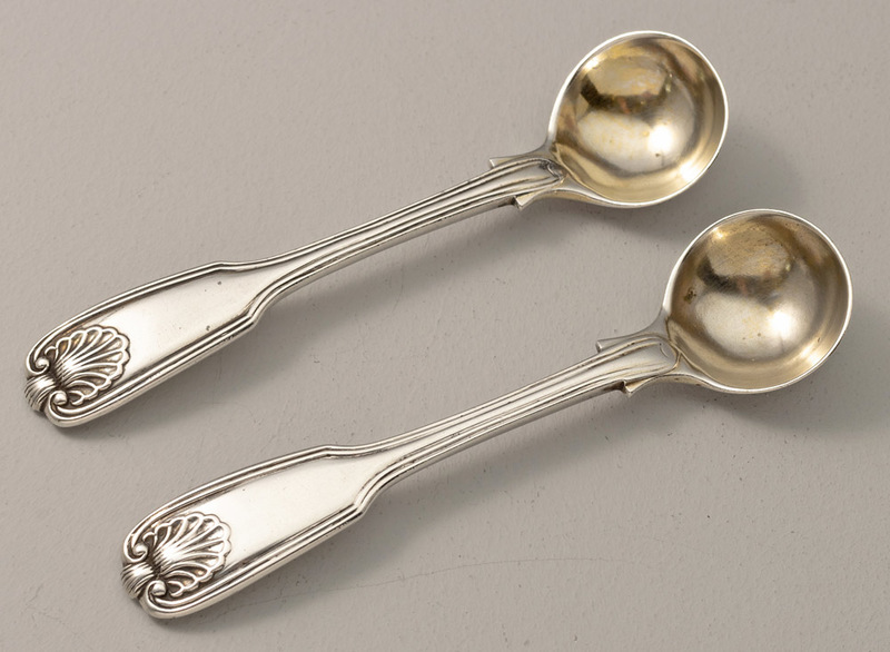 Leopard Antiques Indian Colonial Silver Salt Spoons (Pair) - Hamilton ...