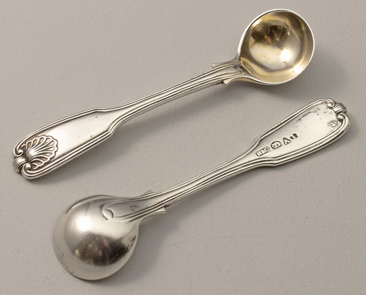 Leopard Antiques Indian Colonial Silver Salt Spoons (Pair) - Hamilton ...
