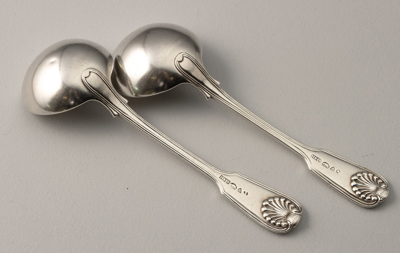 Leopard Antiques Indian Colonial Silver Sauce Ladles (Pair) - Hamilton ...