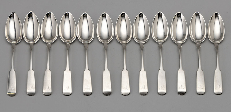 Leopard Antiques Scottish Provincial Aberdeen Silver Dessert Spoons ...