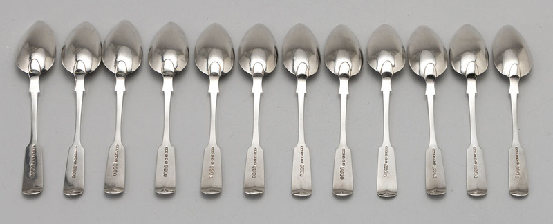 Leopard Antiques Scottish Provincial Aberdeen Silver Dessert Spoons ...
