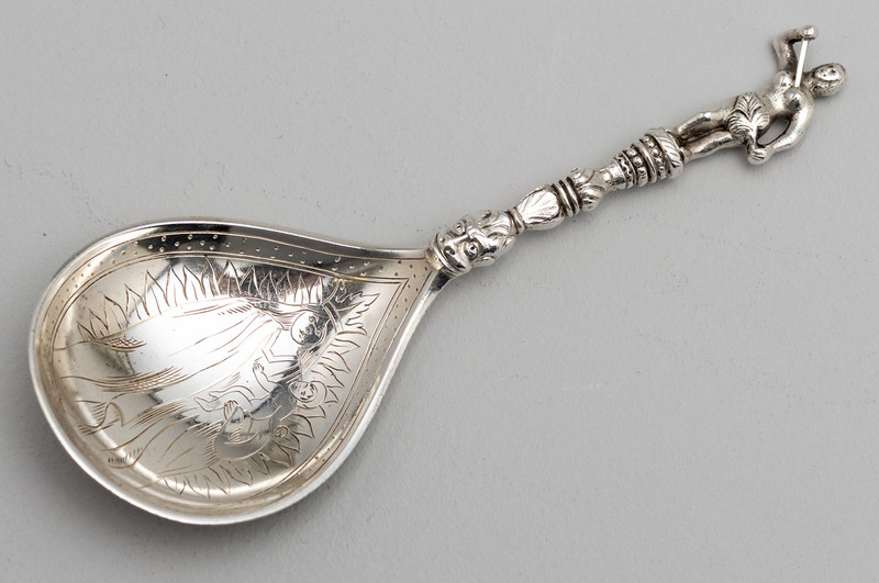Leopard Antiques Norwegian Silver Baptism Spoon - David Andersen