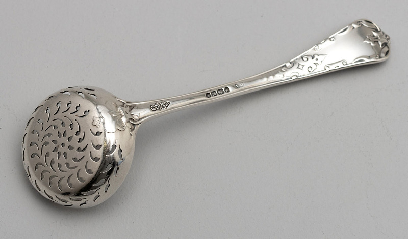 Leopard Antiques Rare Straight Tudor Pattern Silver Sifter Ladle ...