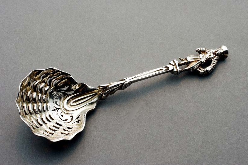 Leopard Antiques Silver Sifter Spoon - Pirate