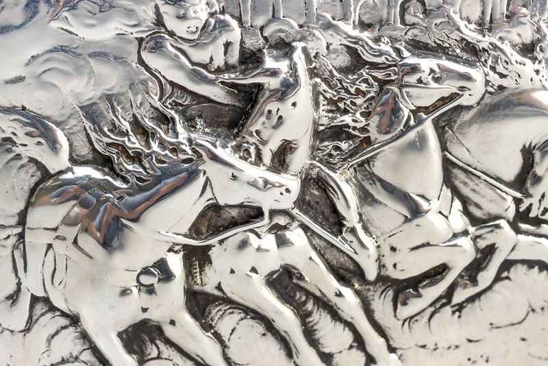 Leopard Antiques Victorian Silver Horse Chariot Racing Table Box ...