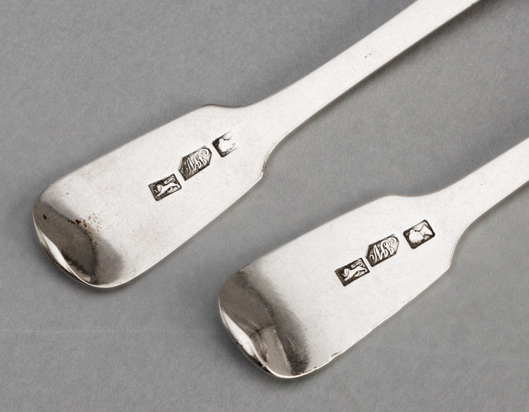 Leopard Antiques Cape Silver Teaspoons (Pair) - Jacobus Johannes Vos