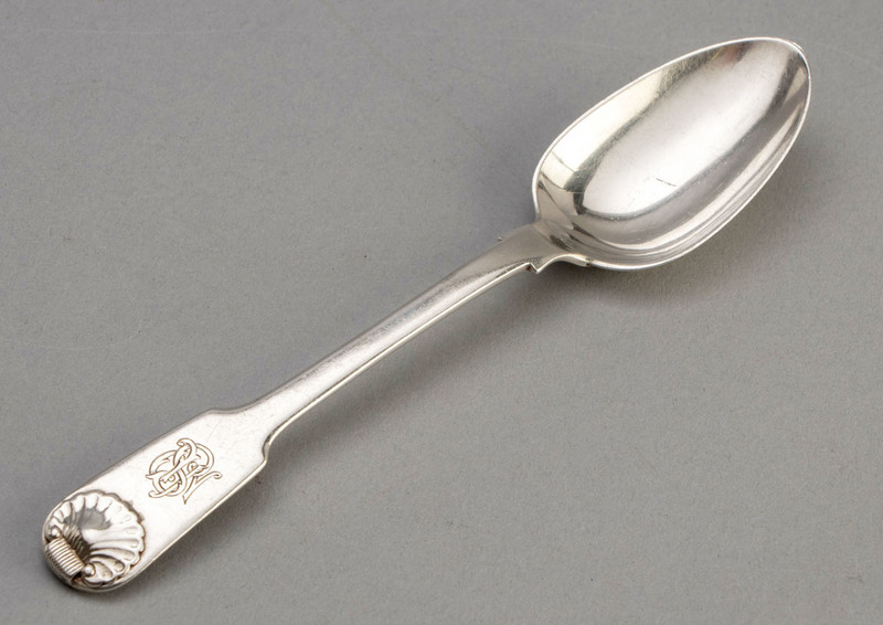 Leopard Antiques Chinese Export Fiddle & Shell Pattern Dessert Spoon ...