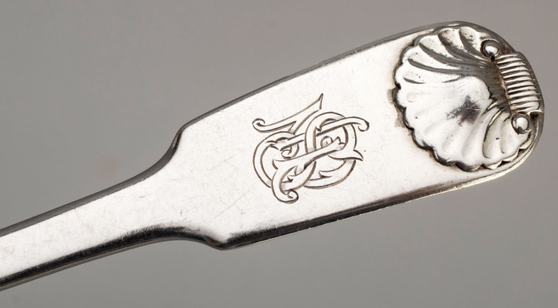 Leopard Antiques Chinese Export Fiddle & Shell Pattern Dessert Spoon ...