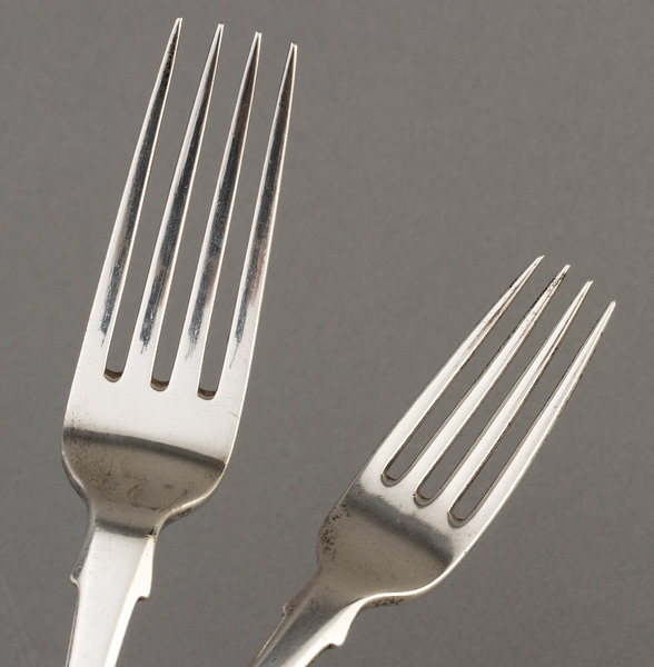 Leopard Antiques Scottish Georgian Silver Forks (Table & Preserve ...