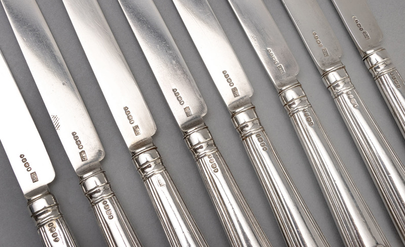 Leopard Antiques Georgian Silver Dessert Knives (Set of 8) - Thread ...