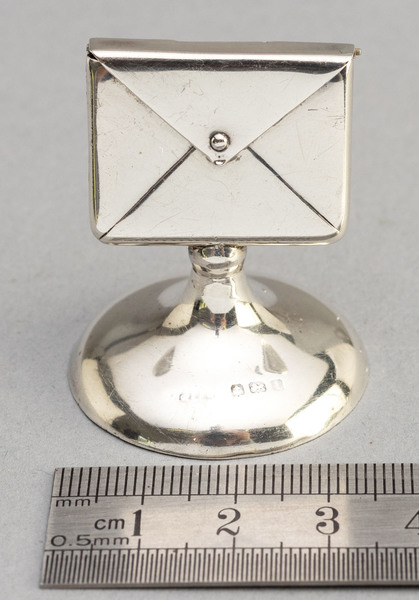 Leopard Antiques Rare Antique Silver Envelope Stamp Case - Mounted on ...