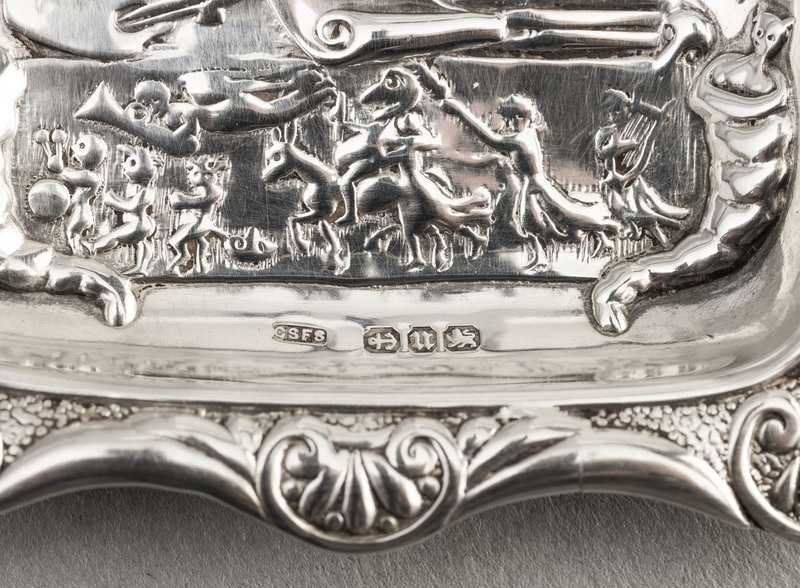 Leopard Antiques Victorian Silver Mr. Punch Pin Tray - Punch & Judy ...