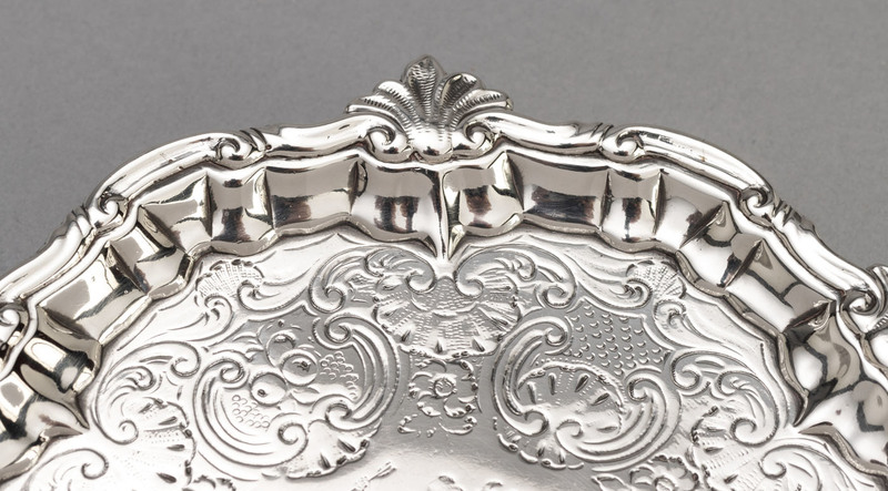 Leopard Antiques George II Silver Salver - Spero Infestis Metuo ...