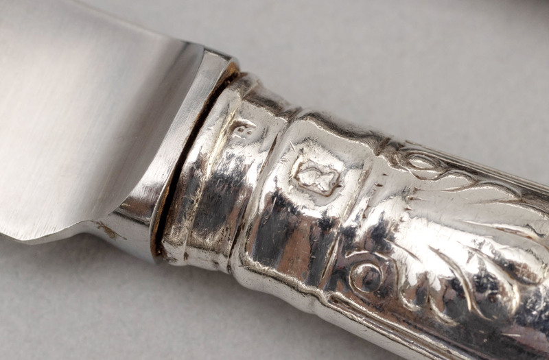 Leopard Antiques Georgian Irish Silver Knife Set (12, 6 Table knives, 6 ...
