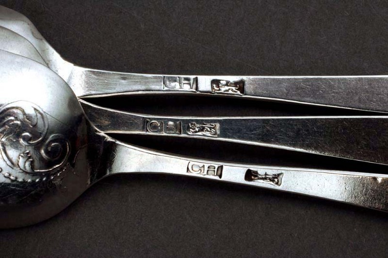 Leopard Antiques Georgian Silver Hanoverian Teaspoons (mixed set of 12 ...