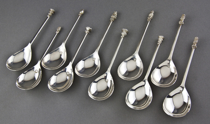Leopard Antiques Silver Jubilee 16th Century Knop End Spoons (Set of 10 ...